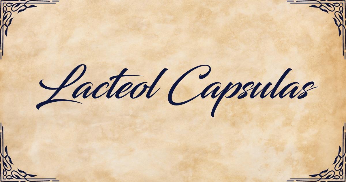 Lacteol Capsulas: Información Completa sobre Contraindicaciones, Para ...